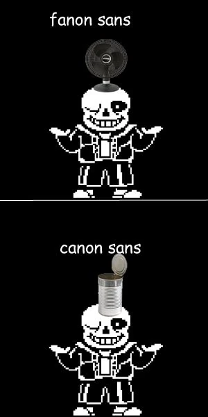 Canon sans vs fanon sans | Fandom