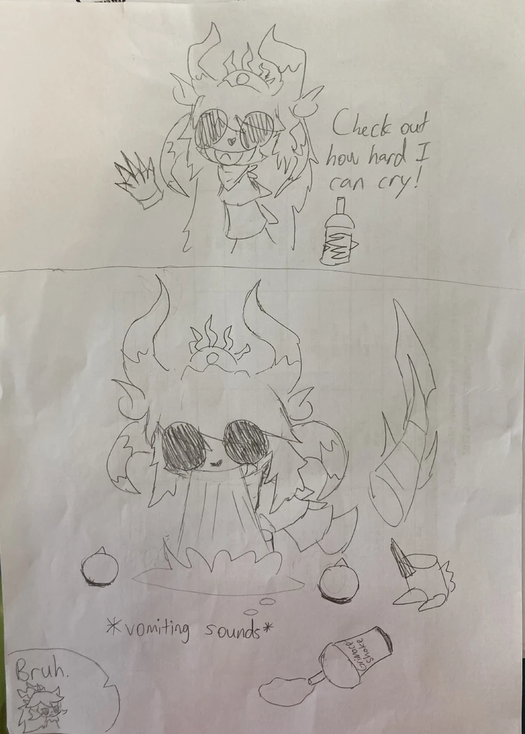 Is she crying or vomiting??? | Fandom