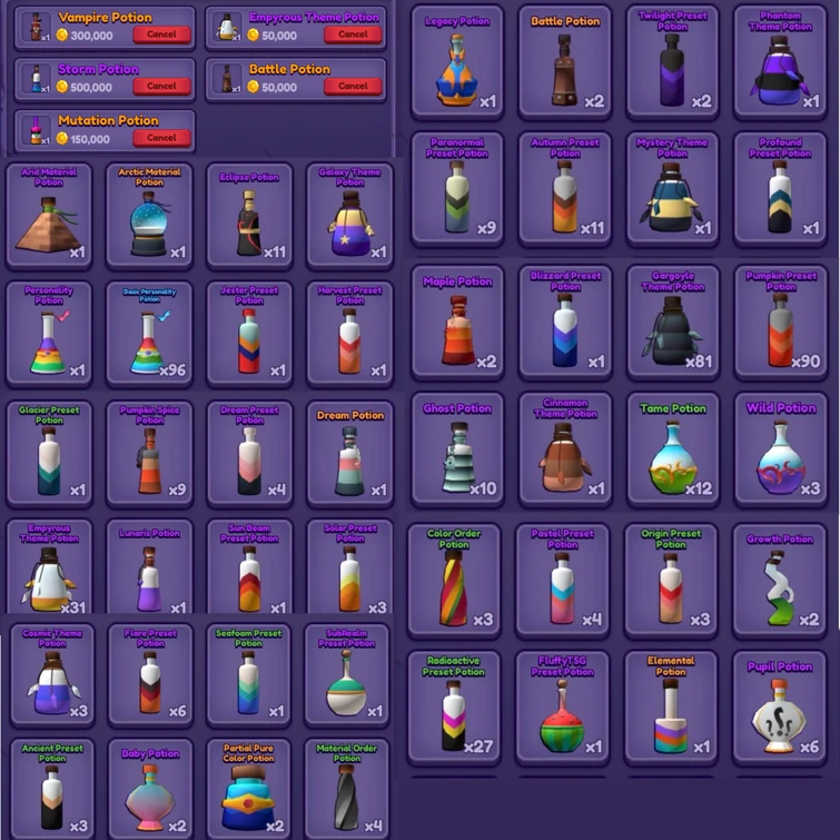 LF P/S/T Color pots | Fandom