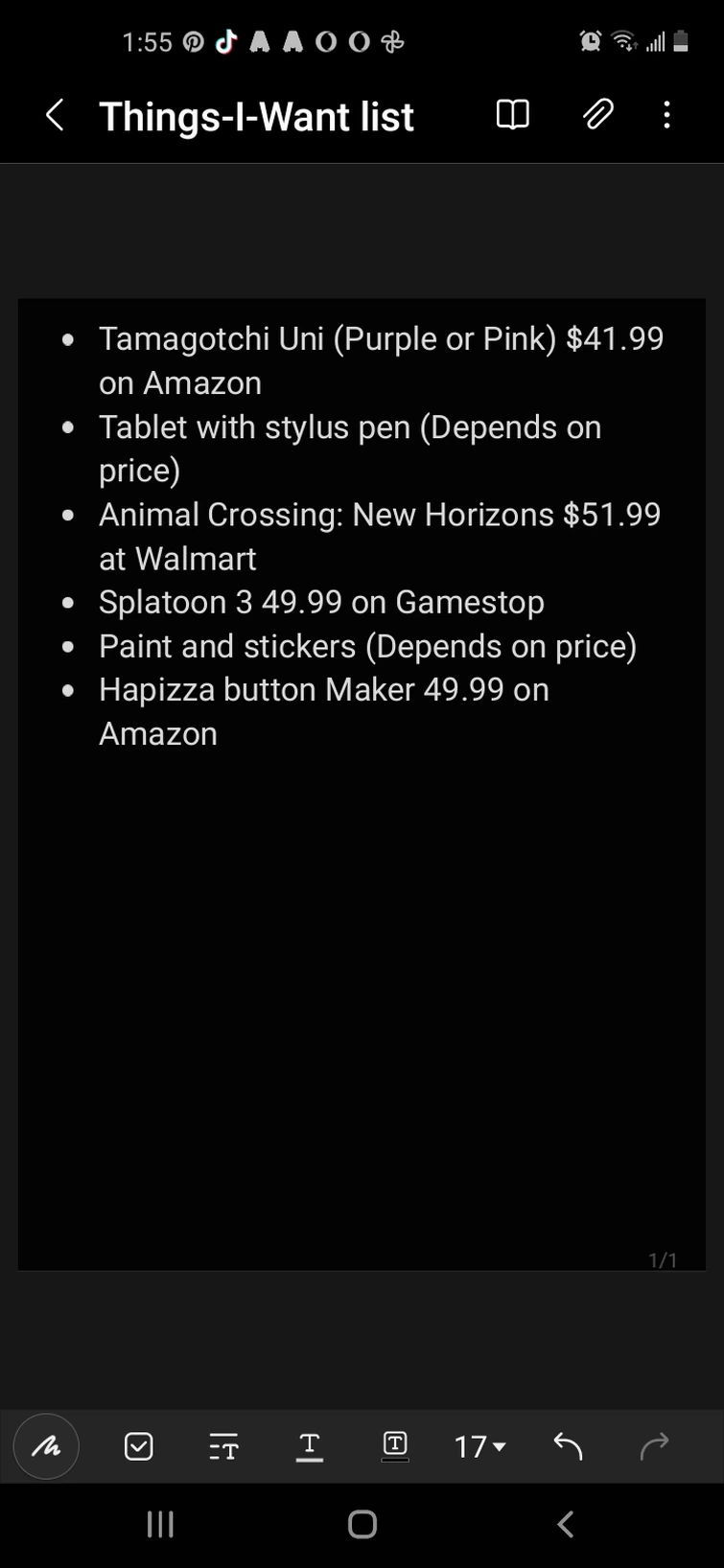 My Things-I-want list | Fandom
