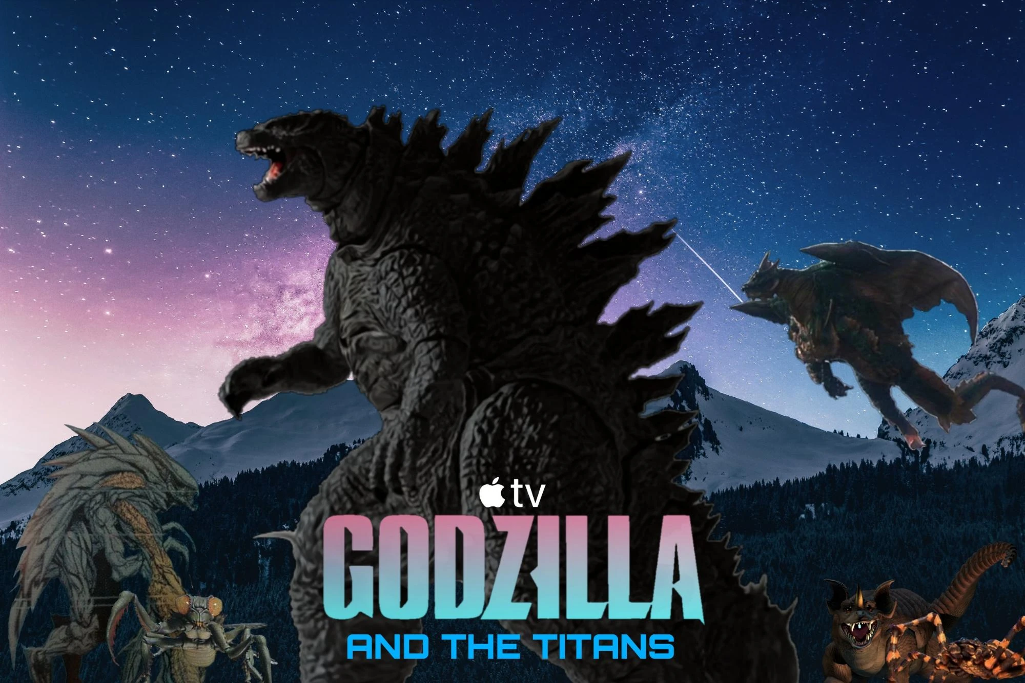 Godzilla and The Titans Apple TV+ Fan Poster | Fandom