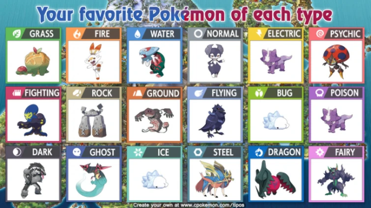 My favorite pokemon of each type Galar Edition | Fandom