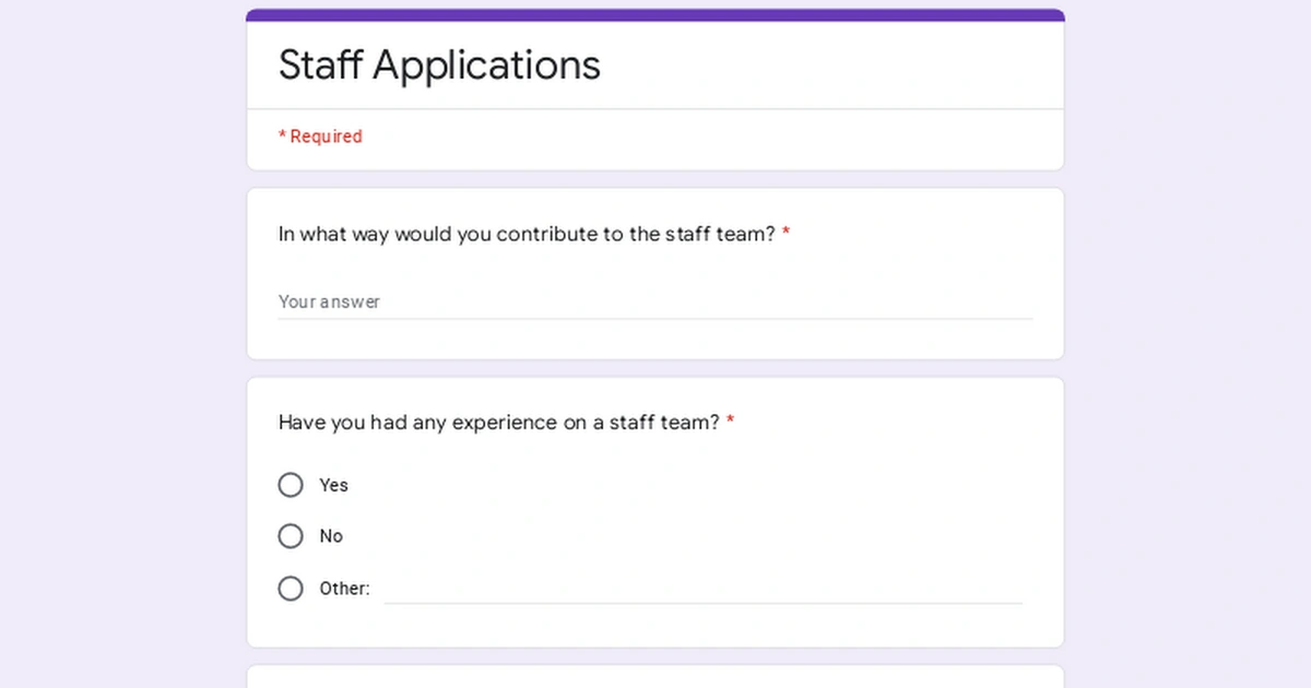 Staff Applications. | Fandom