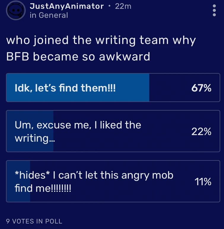 who joined the writing team why BFB became so awkward | Fandom