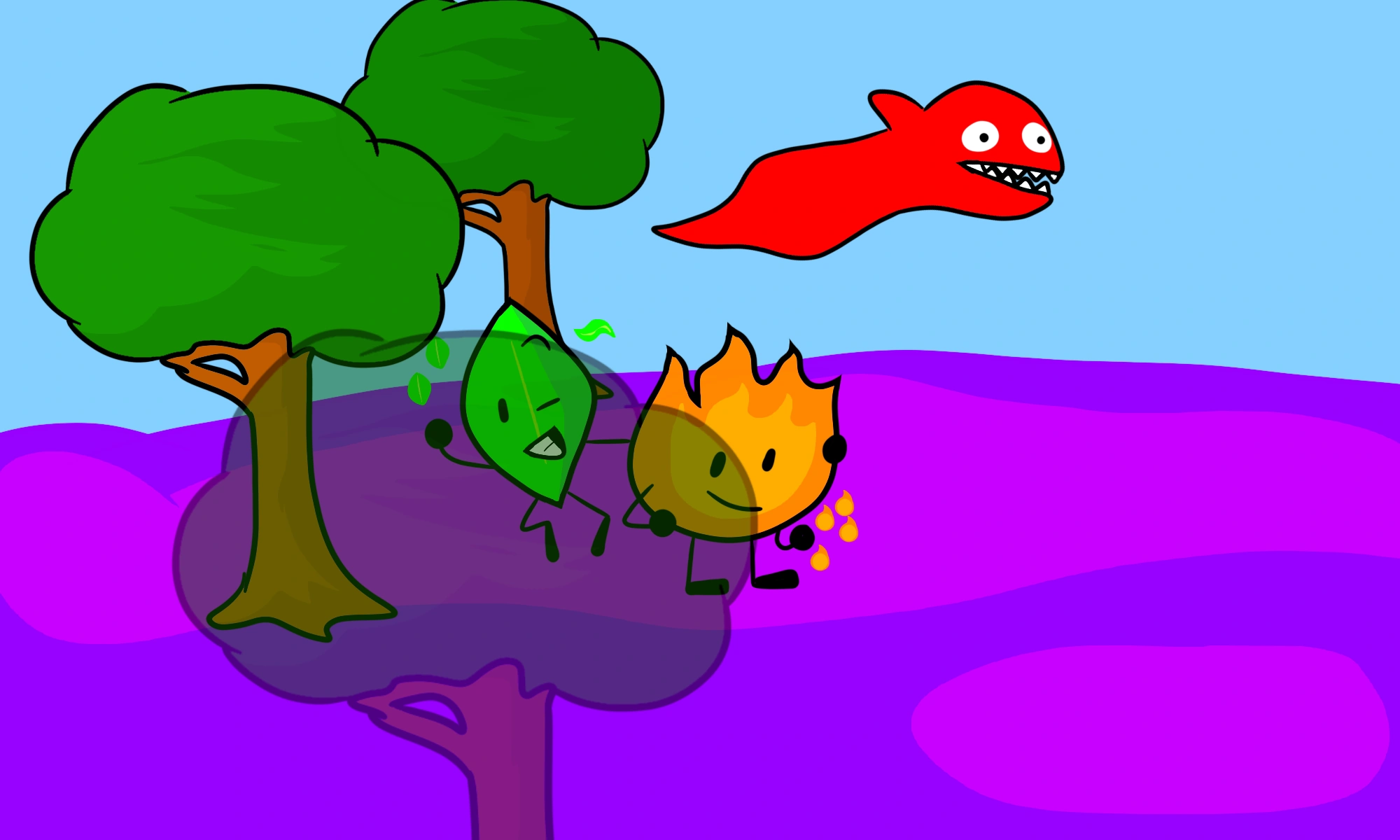 Firey and Leafy - Teardrop's Adventure | Fandom