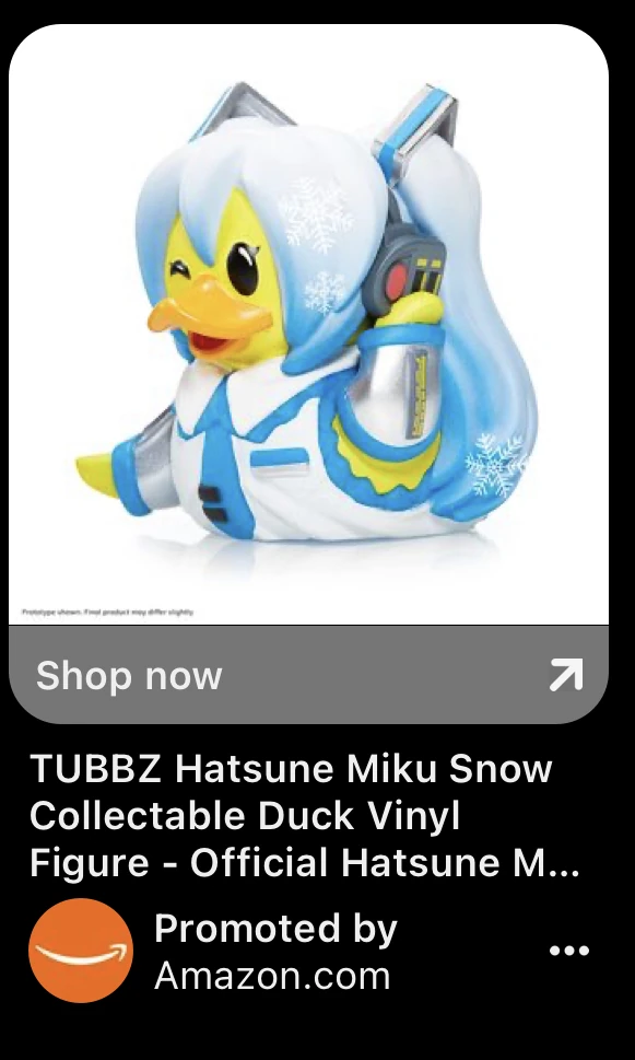 “you better not be snow miku vinyl duck when i get there” | Fandom