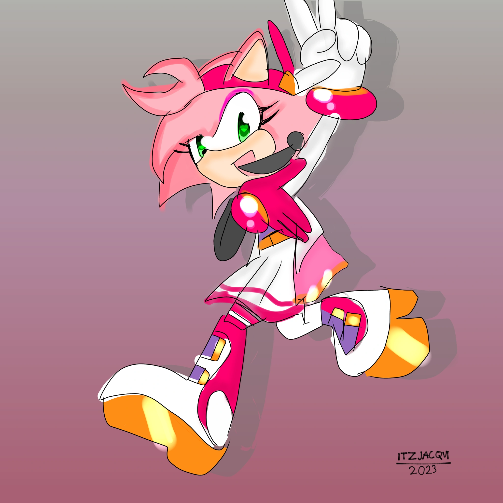 Drew Amy Rose In her popstar outfit from Sonic Forces: Speed Battle ...