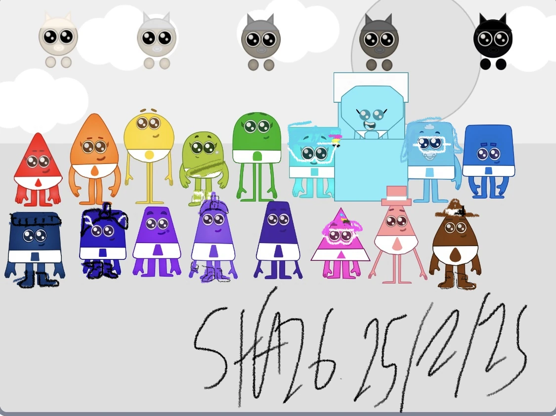 I tried putting all gear on baby Colourblocks… | Fandom