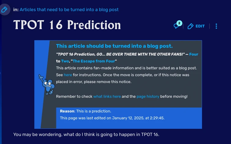 yes we definitely were wondering your predictions for TPOT 16 man 👍 ...