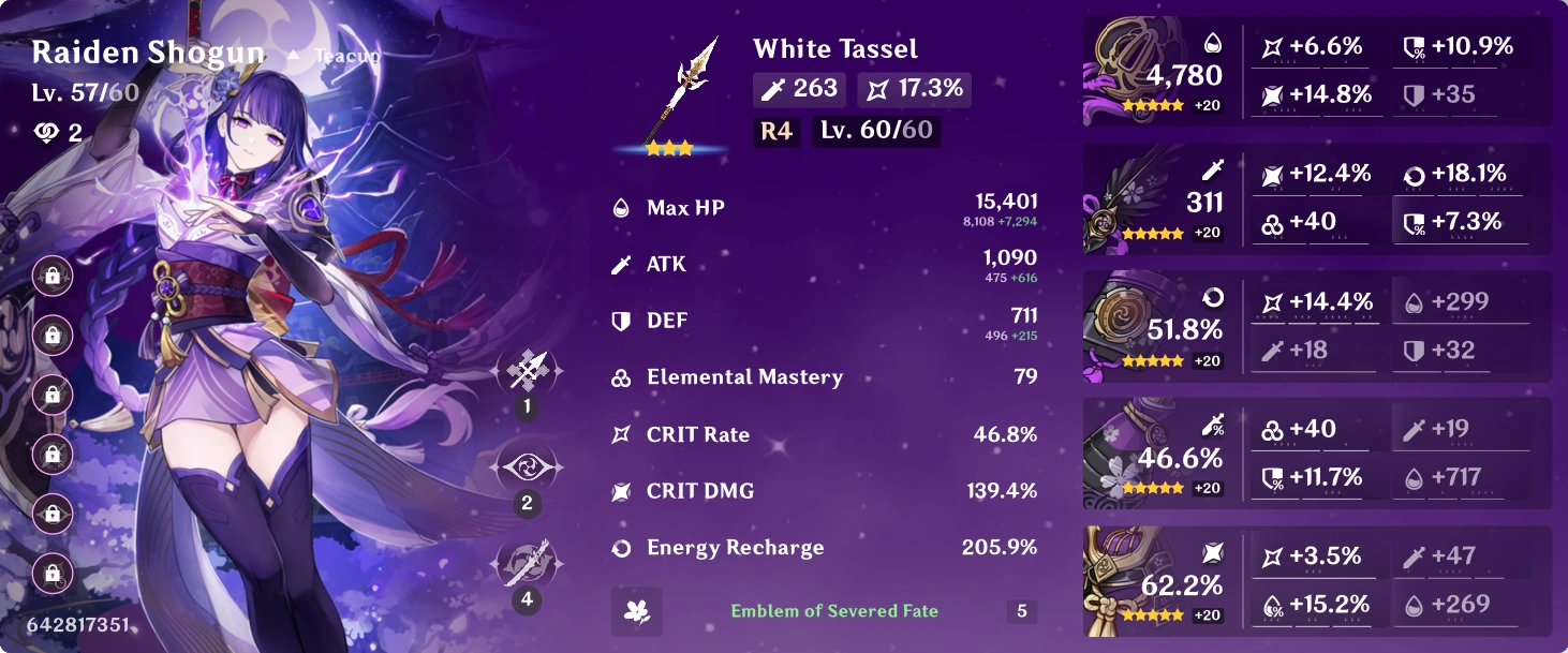 How’s my Raiden build so far? | Fandom