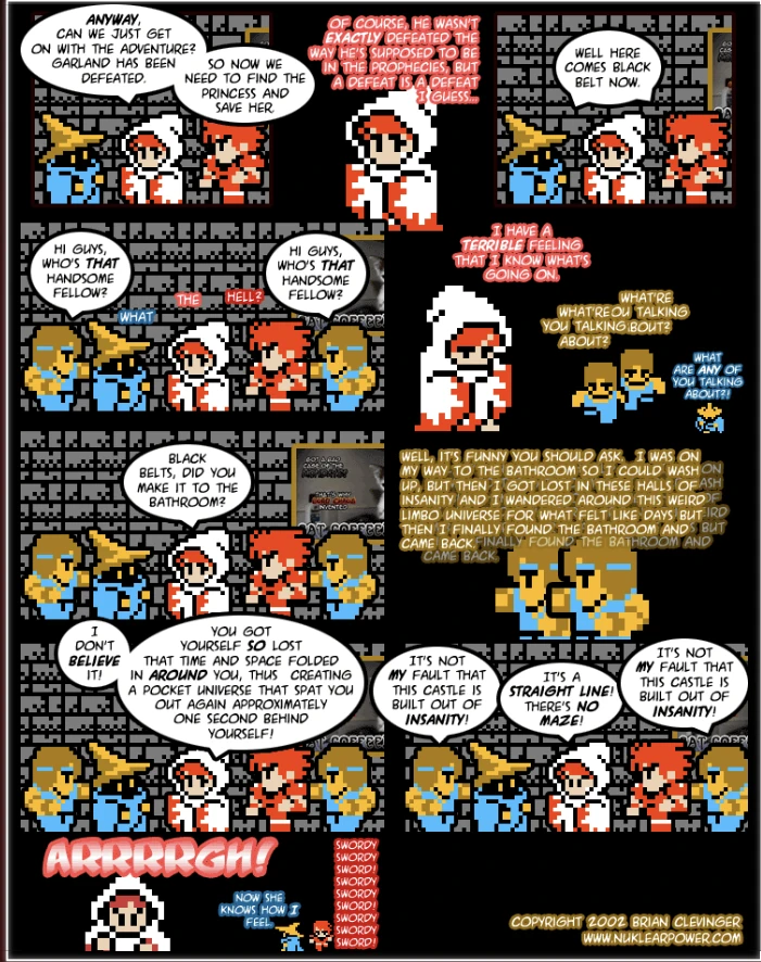 Was reading 8 Bit Theatre (look forward to Caboose Vs Fighter sometime ...