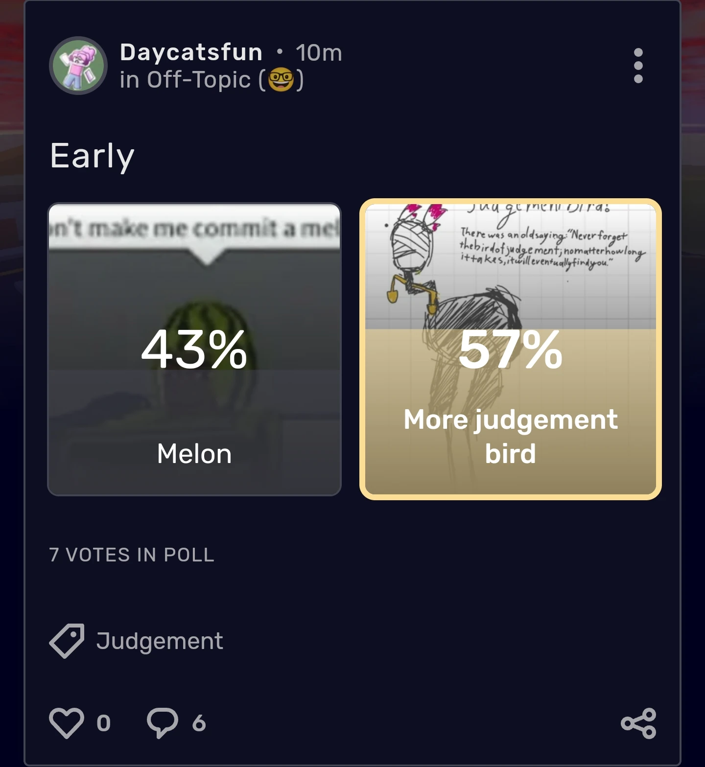 THE JUDGEMENT BIRD OPTION WON 💀 | Fandom