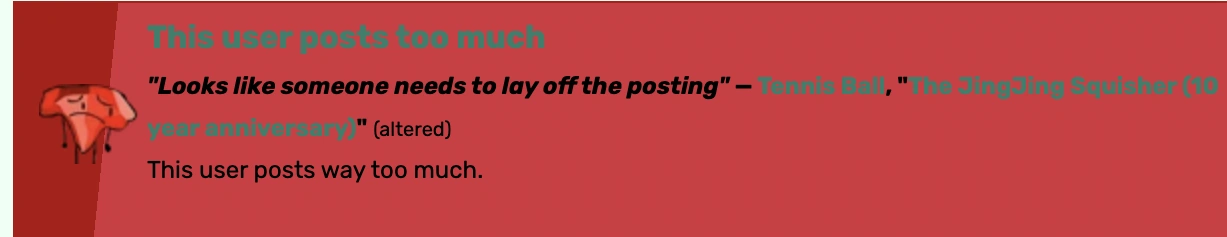 Send this to a friend who posts too much. | Fandom