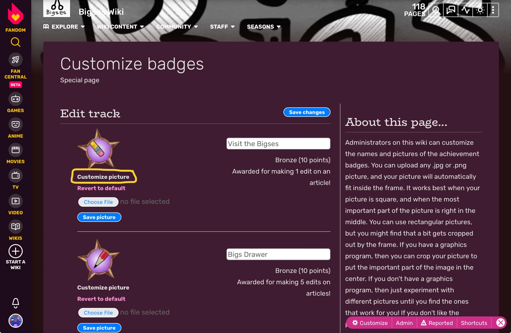 How do I add an image for badges? | Fandom