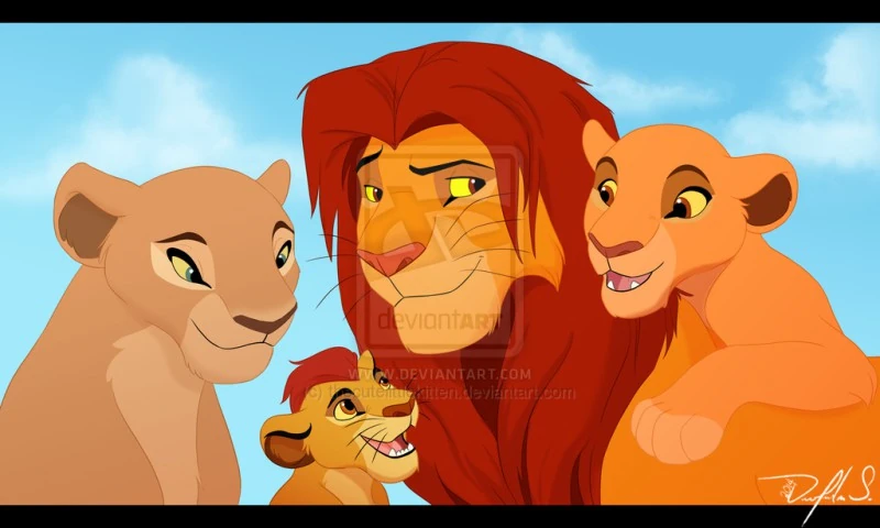 Simba and Nala and Princess-Regent Kiara and grandson Simba and Nala ...