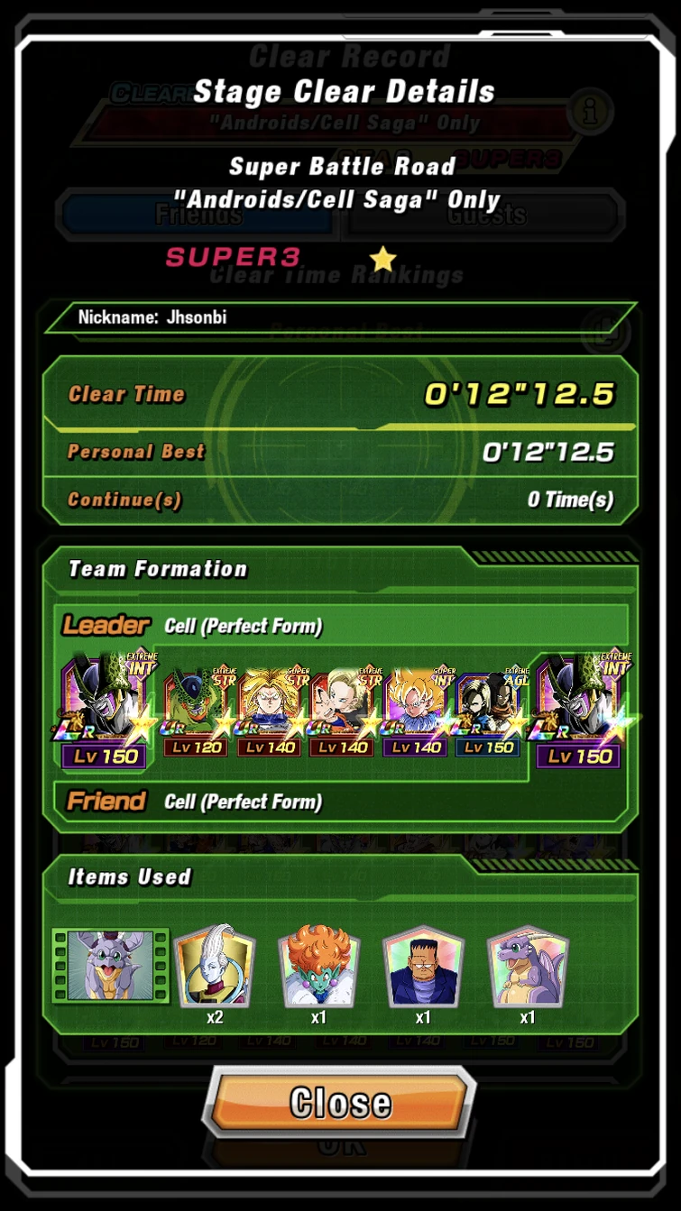 Android/Cell Saga SBR beaten - INT Cell MVP | Fandom