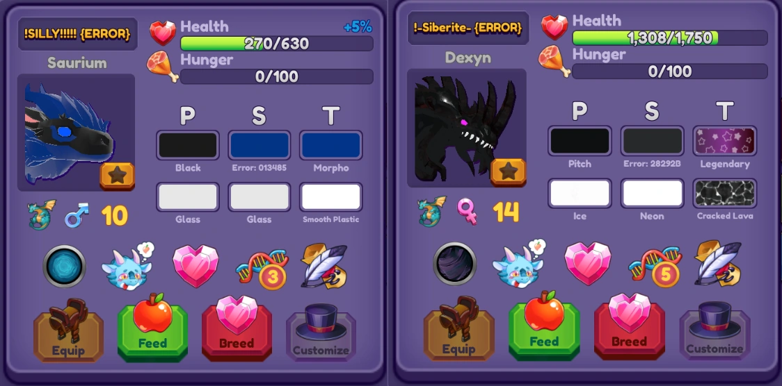 lf rare error color/cosmetic dragons [or trading] (repost) | Fandom