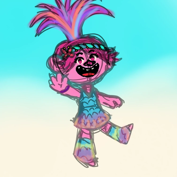 Some sketches of Poppy's main outfit for the future Trolls series. | Fandom