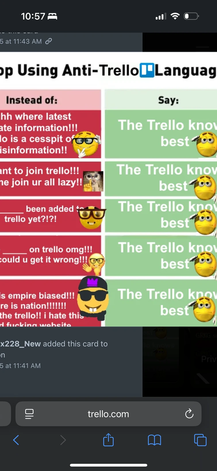 The Trello does not know best | Fandom