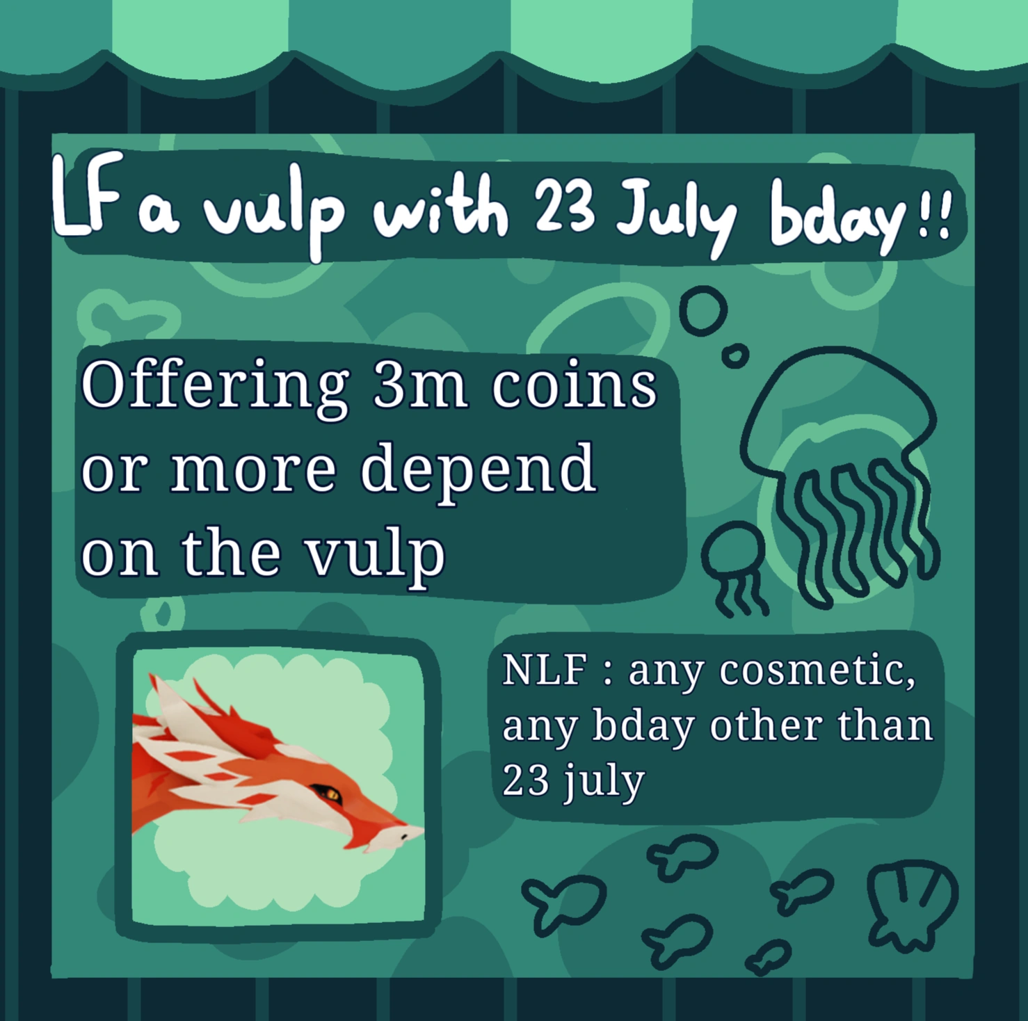 LF a vulp with 23 july birthday! | Fandom