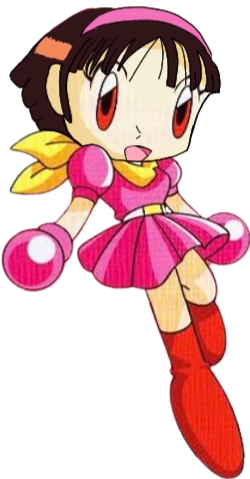 Pretty Bomber helmet less becomes a human in Bomberman Land (Pretty ...