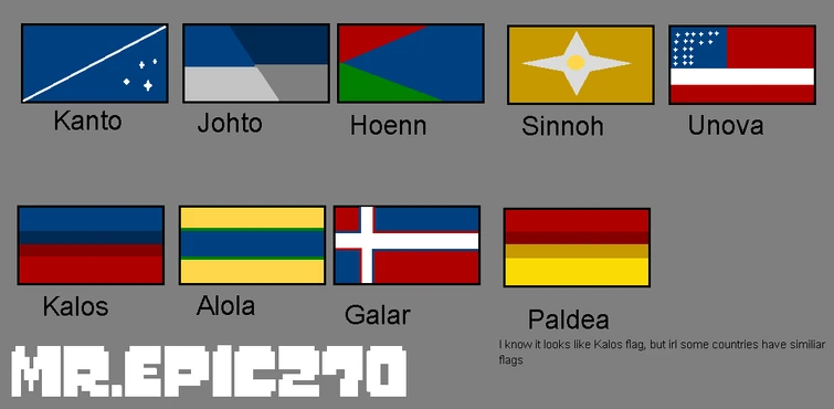 If Pokémon regions had flags (Remake) | Fandom