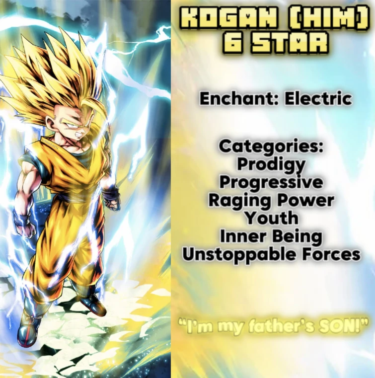 SSJ2 Gohan (Bojack Movie) 6 Star Concept || Kogan (HIM) 6 Star Concept ...