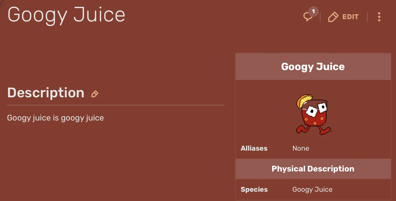 Someone vandalised googly juices page | Fandom