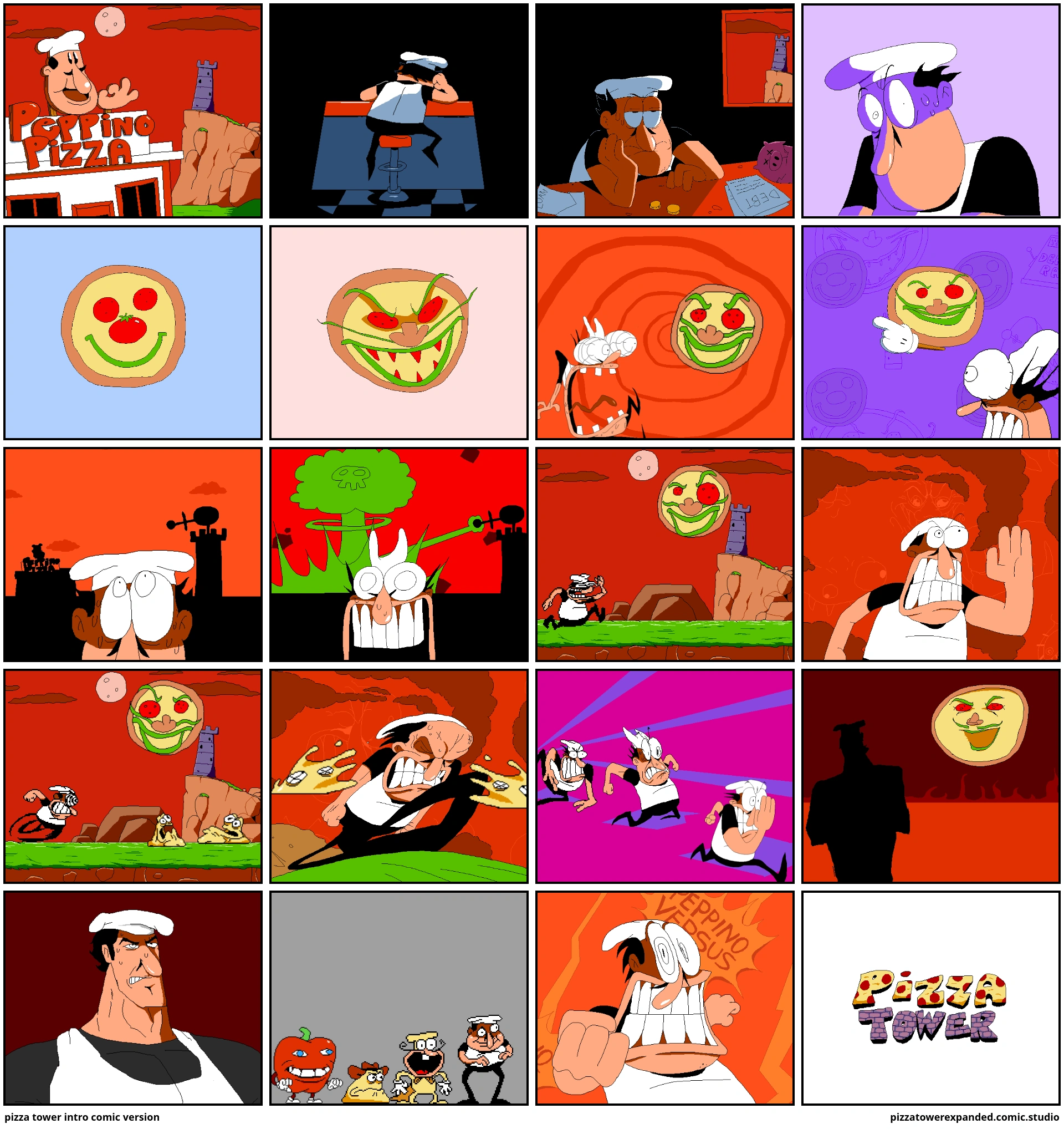 pizza tower intro comic version | Fandom