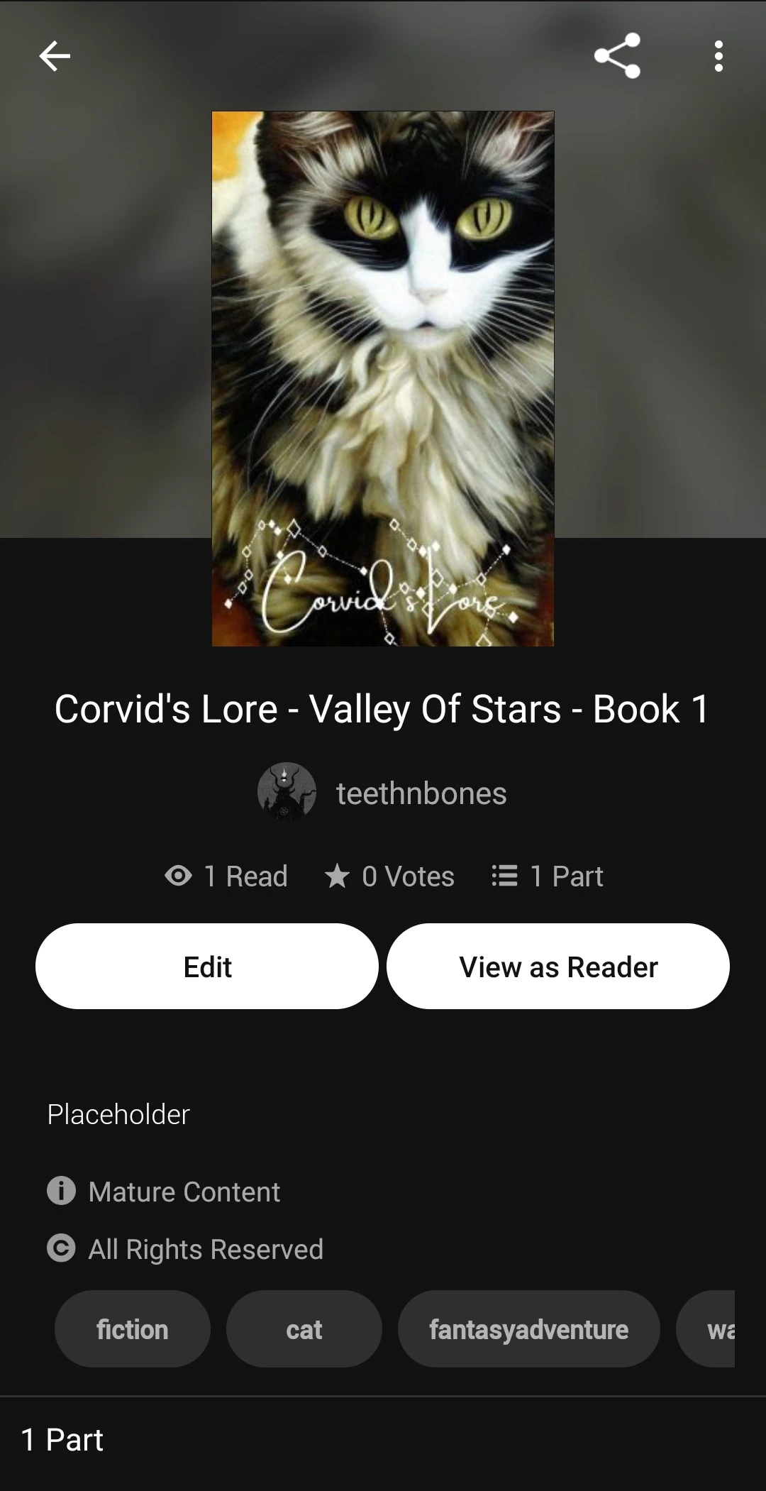Corvid's Lore - Valley of Stars - Book 1 teaser | Fandom