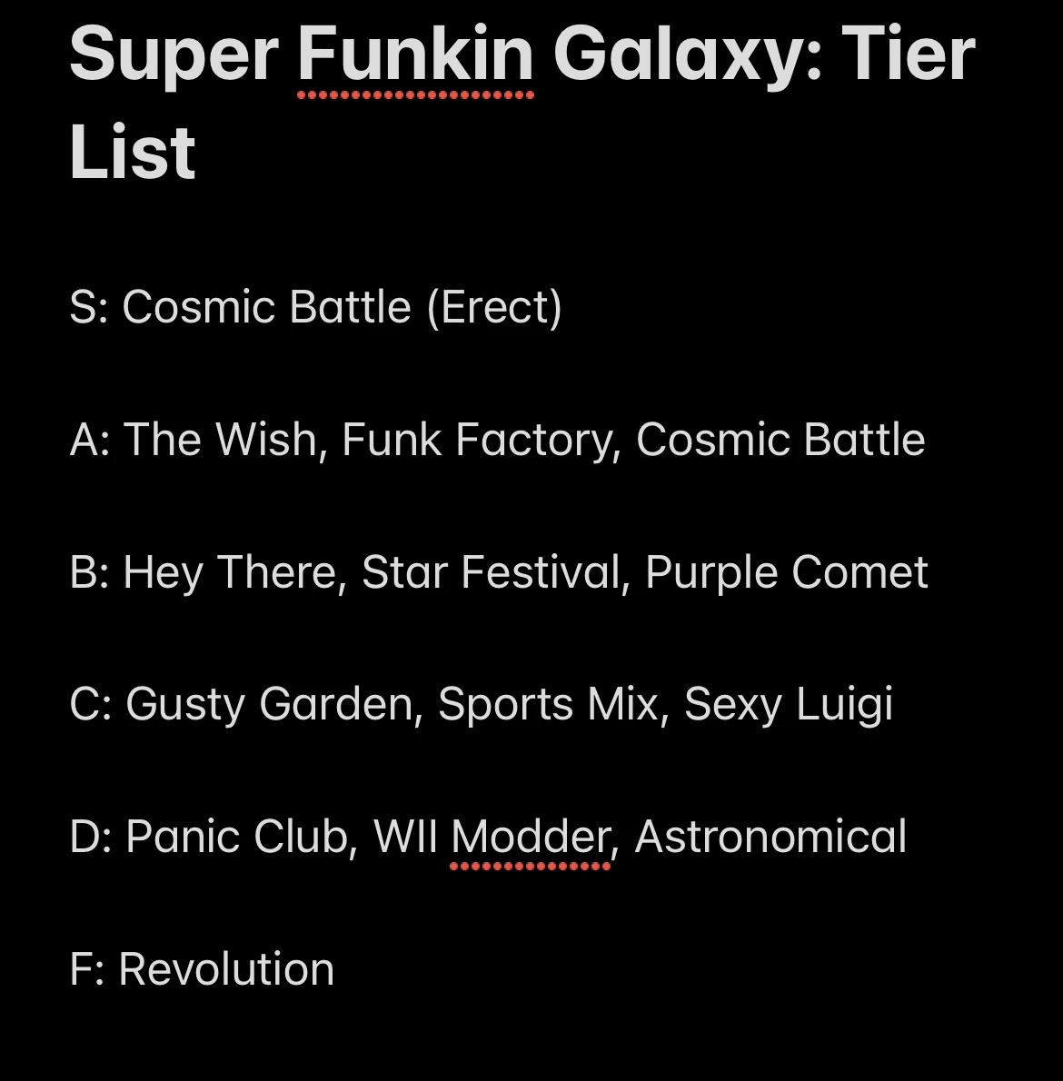 My Super Funkin’ Galaxy tier list | Fandom