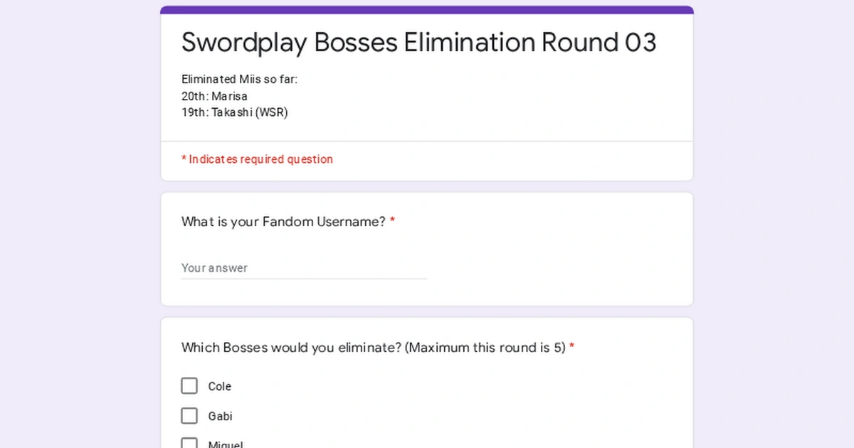 Swordplay Bosses Elimination Round 03 | Fandom