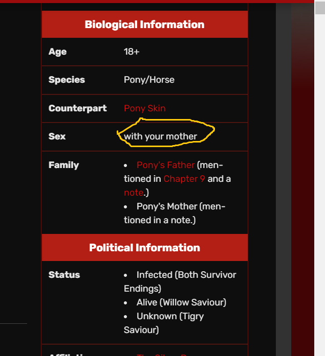 Saw something pretty sus on Pony(NPC) Page . | Fandom