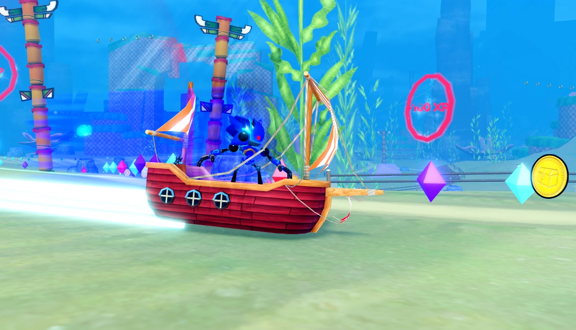 I somehow managed to get a hoverboard underwater in No Place Zone. | Fandom