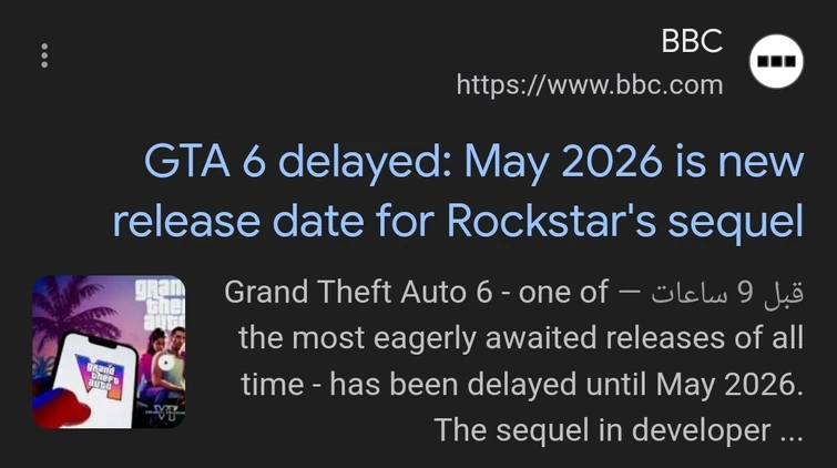 GTA6 got freaking delayed | Fandom