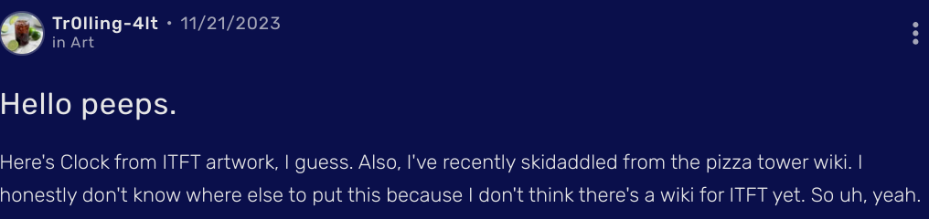 look at this tab, peeps. | Fandom