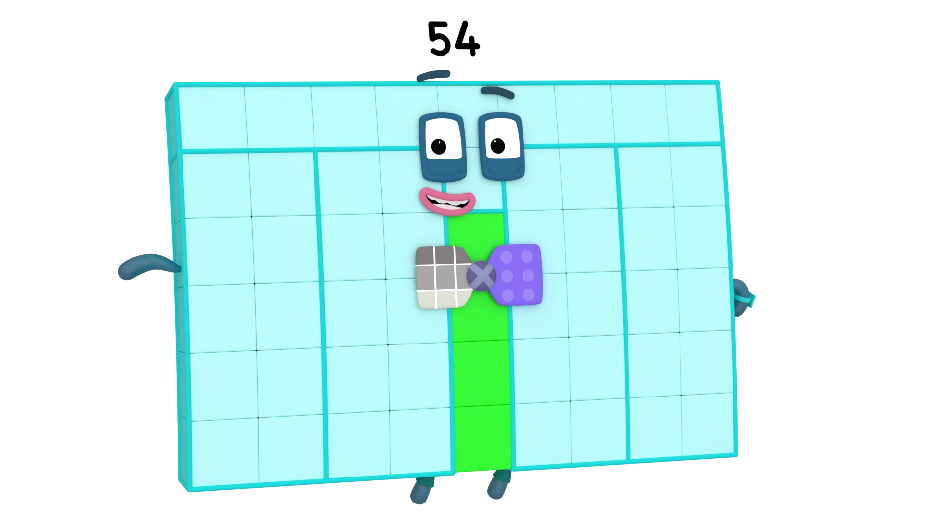 Numberblock 54 has grid games galore! | Fandom