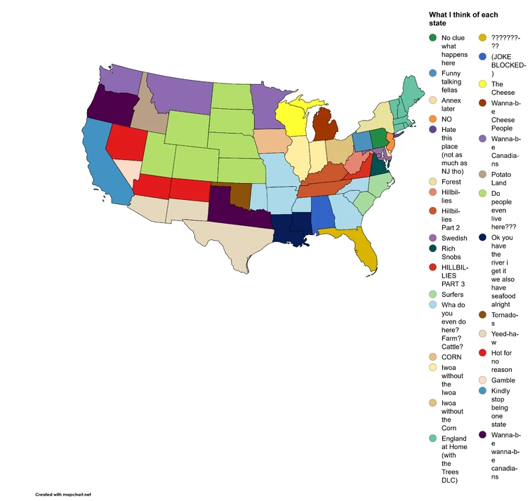 what i think of every state (many states) | Fandom