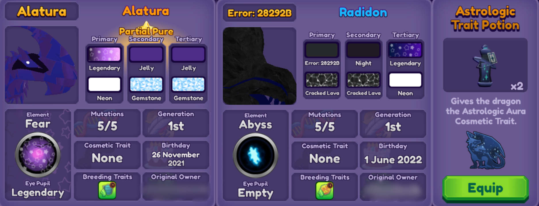 Trading Ala + Error Radi + 2 Astro Pots for a better Error | Fandom