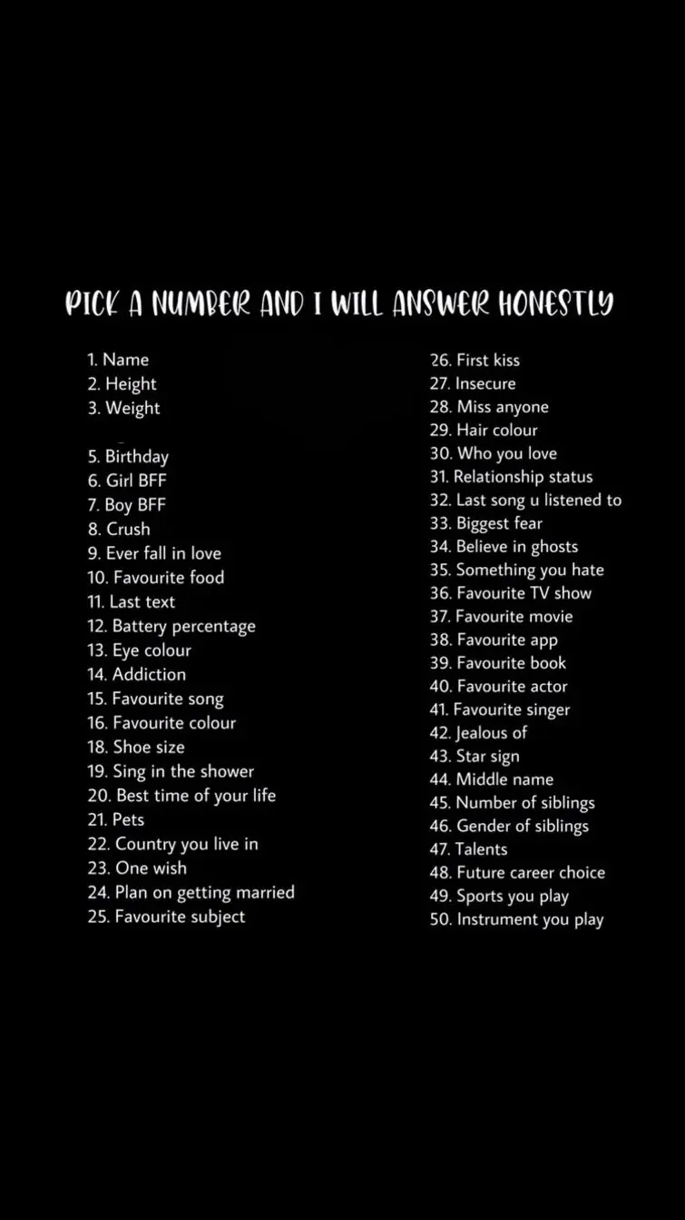 Pick a number 👉👈 | Fandom