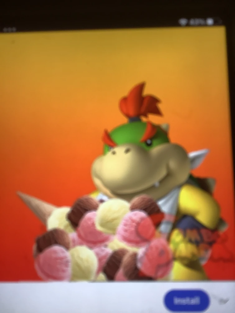 Bowser jr with ice cream | Fandom