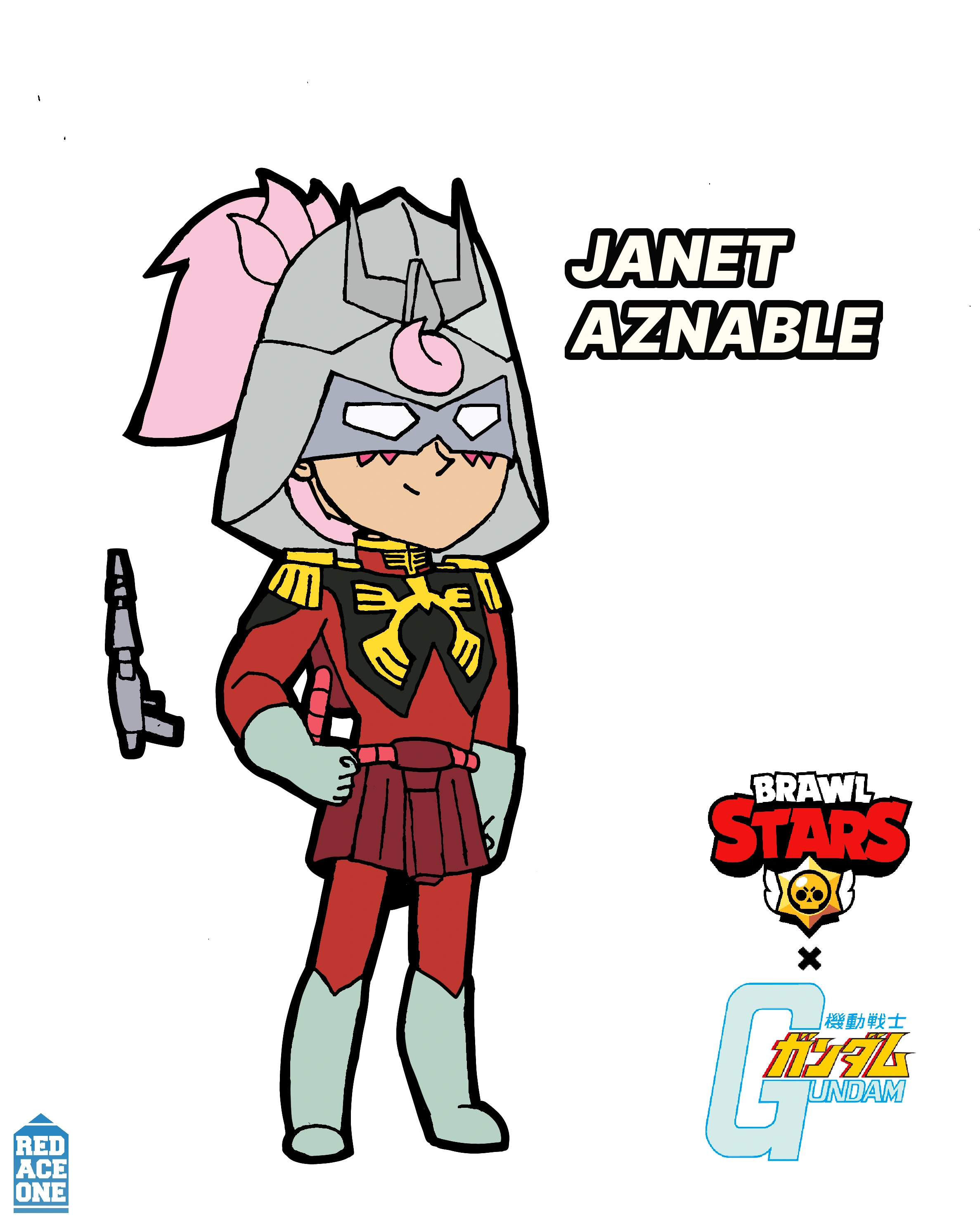 Janet Skin Idea! Janet Aznable! ( Brawl Stars x Mobile Suit Gundam ...