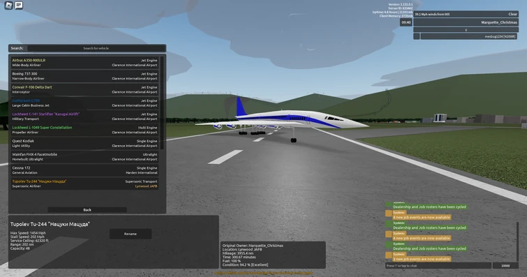 A JSC Tupolev Tu-244 named after Natsuki Matsuda. | Fandom