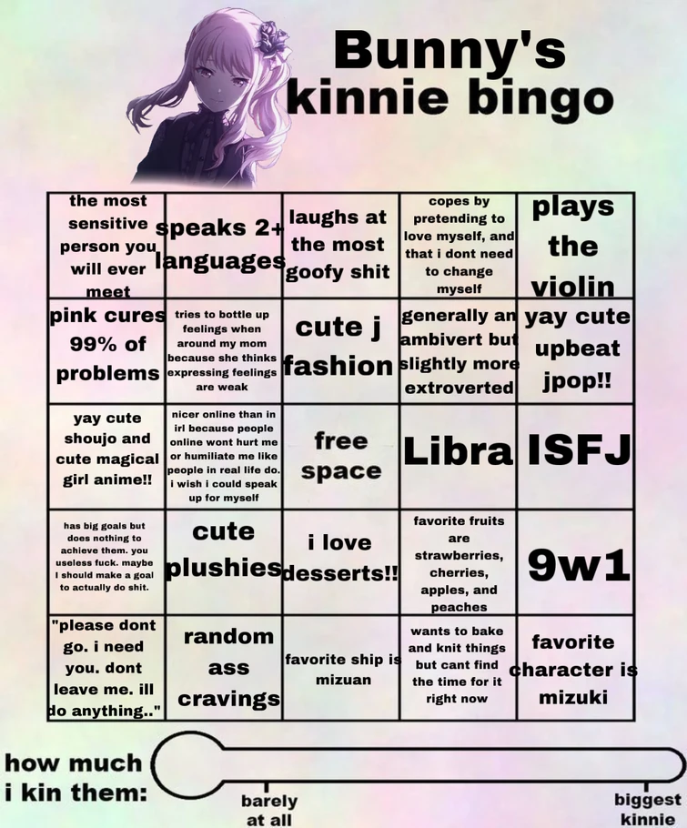 i remade my kinnie bingo because everyone else is posting them! | Fandom