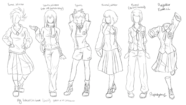 Class 1A girls in (a slightly modified version) different versions of ...