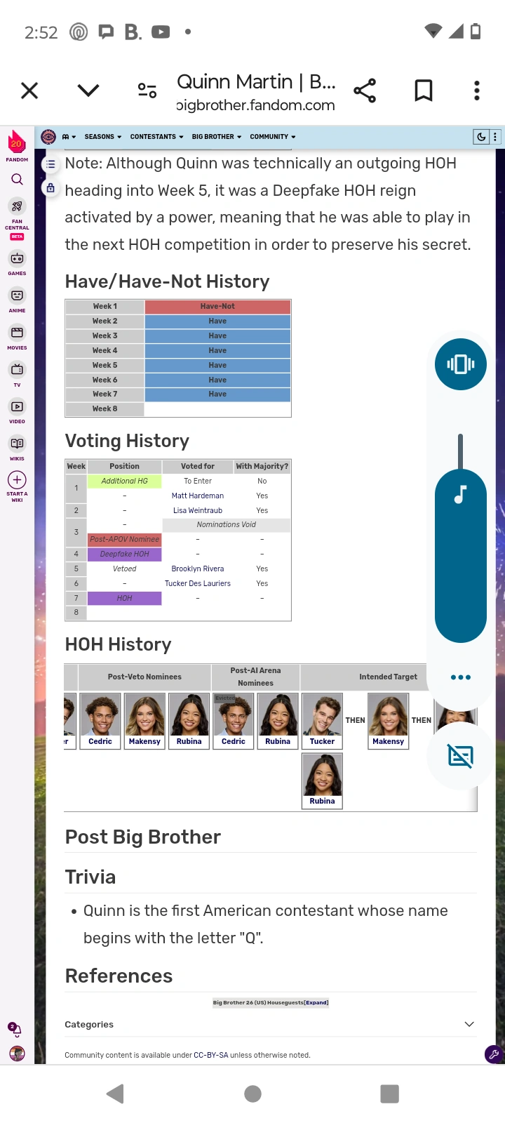 Quinn's HOH | Fandom