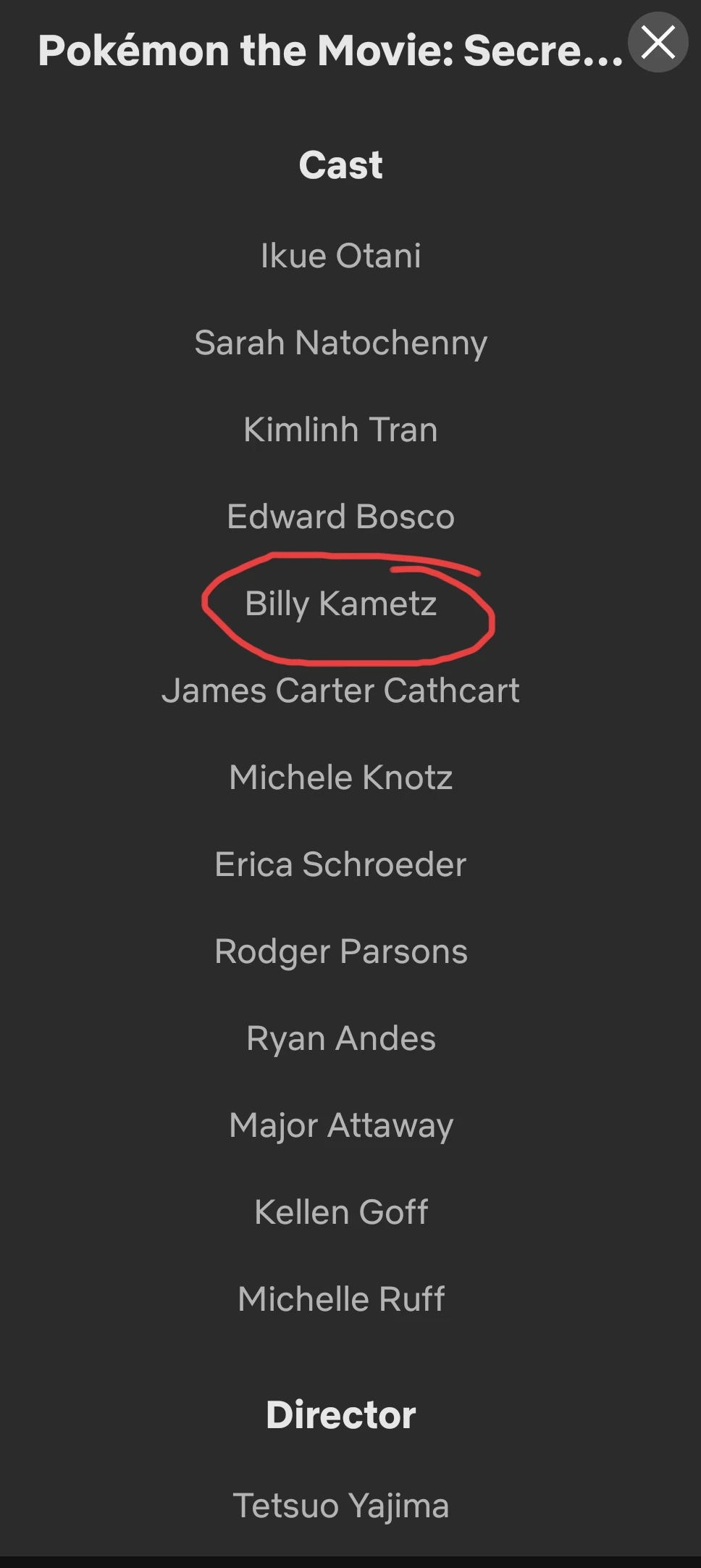 I was watching a Pokemon movie and one character's voice sounded VERY ...