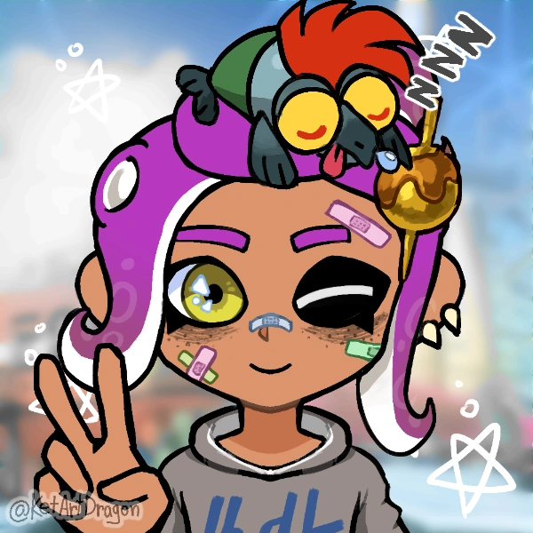i made myself and main persona in a splatoon picrew | Fandom