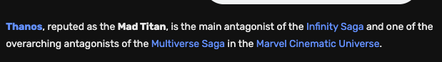 "One of the overarching antagonists"? Who are the others? | Fandom