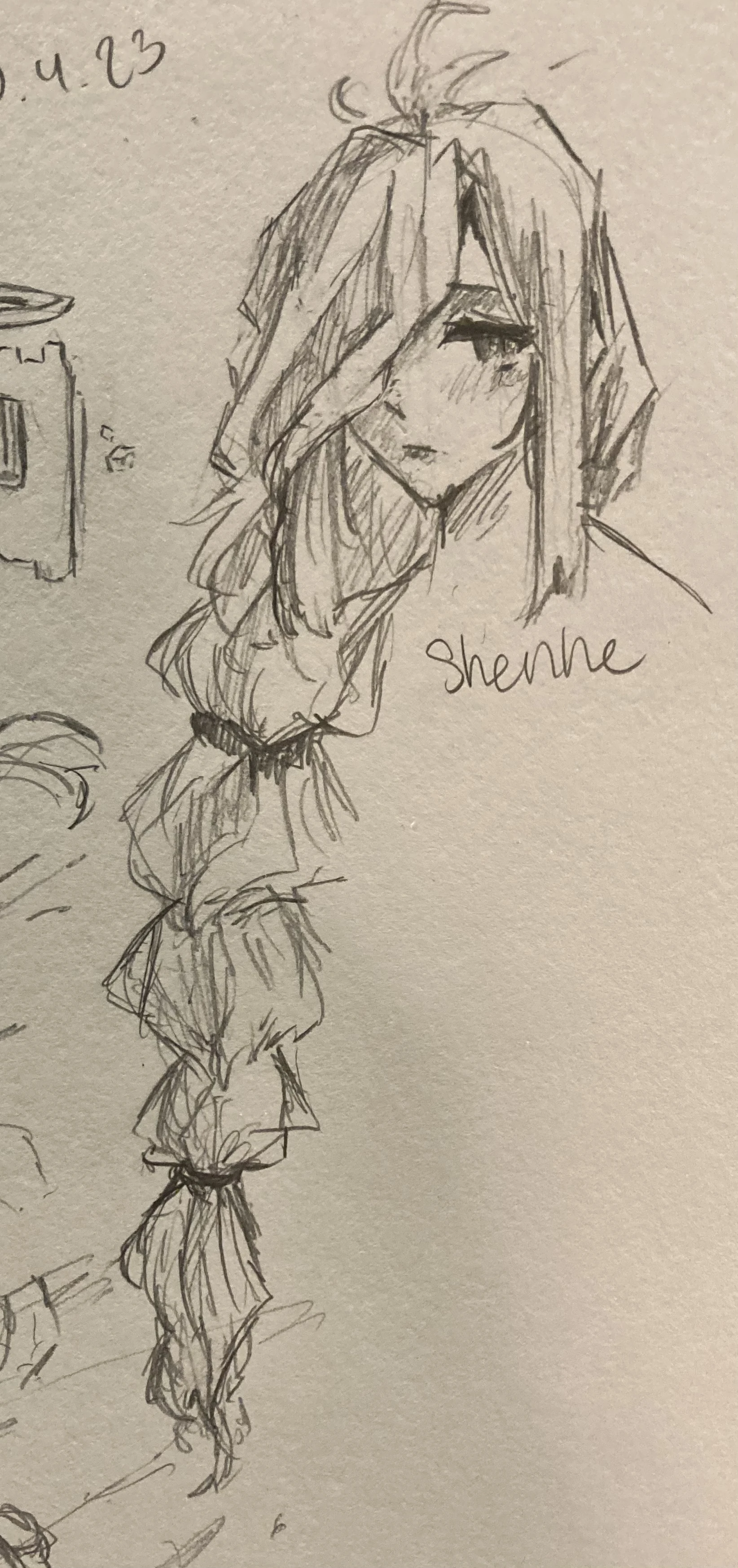 Shenhe doodle again | Fandom